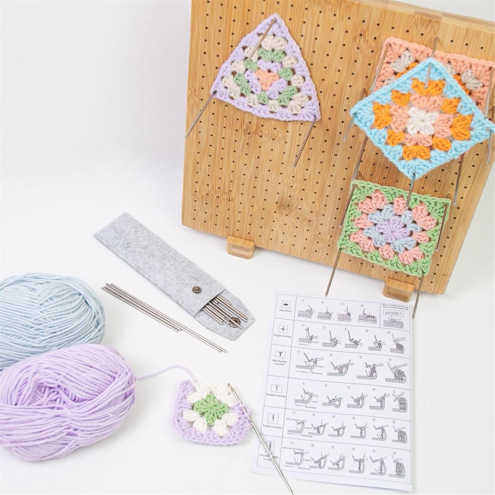 Stainless Steel Crochet Blocking Board Rods With Storage Bag – Granny ...