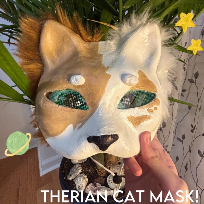Calico Cat Therian Mask - Etsy