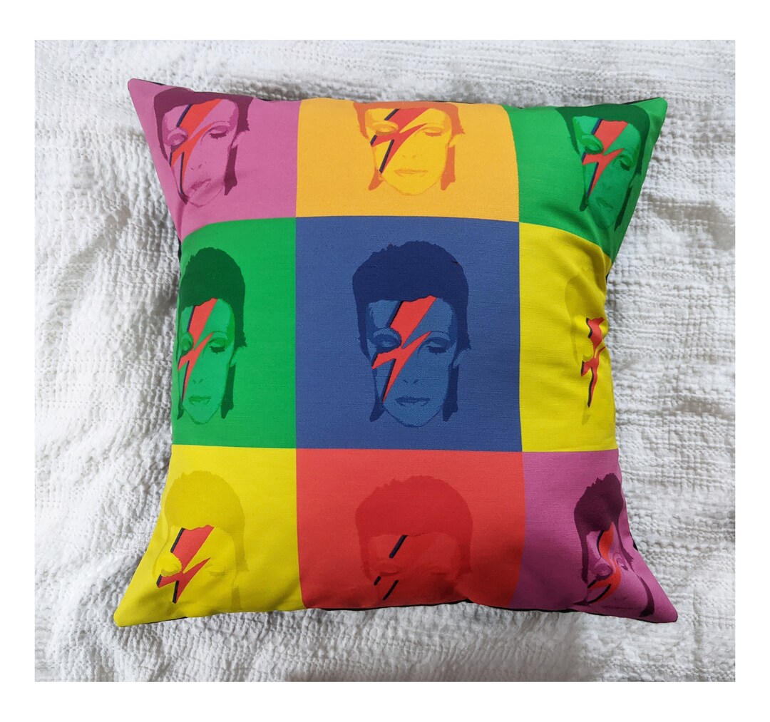 David Bowie Tribute Pop Art Fan Art Linen 18 X 18 Envelope Pillow COVER ...