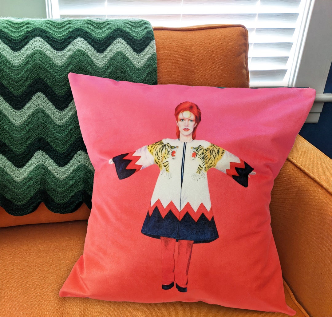 David Bowie Tiger Coat Ombre Velvet 18 X 18 Envelope Pillow COVER by ...
