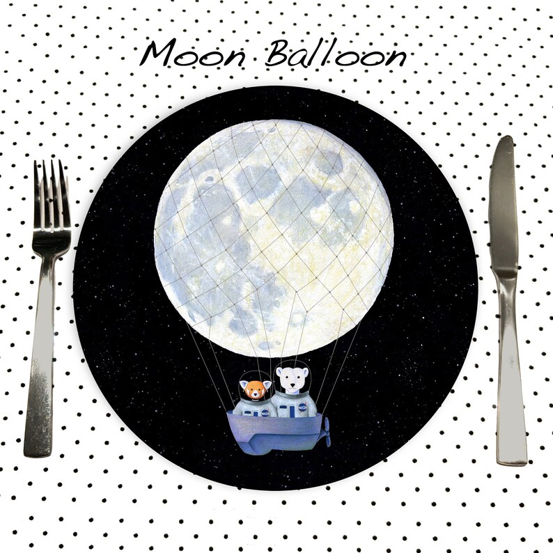 Moon Plate Series 10 Inch Bpa-free Melamine Plate by Sbmathieu - Etsy