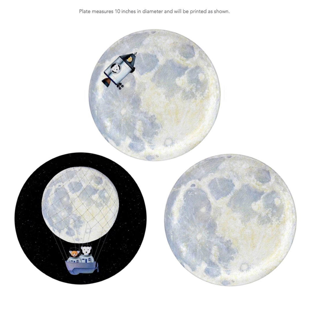 Moon Plate Series 10 Inch Bpa-free Melamine Plate by Sbmathieu - Etsy
