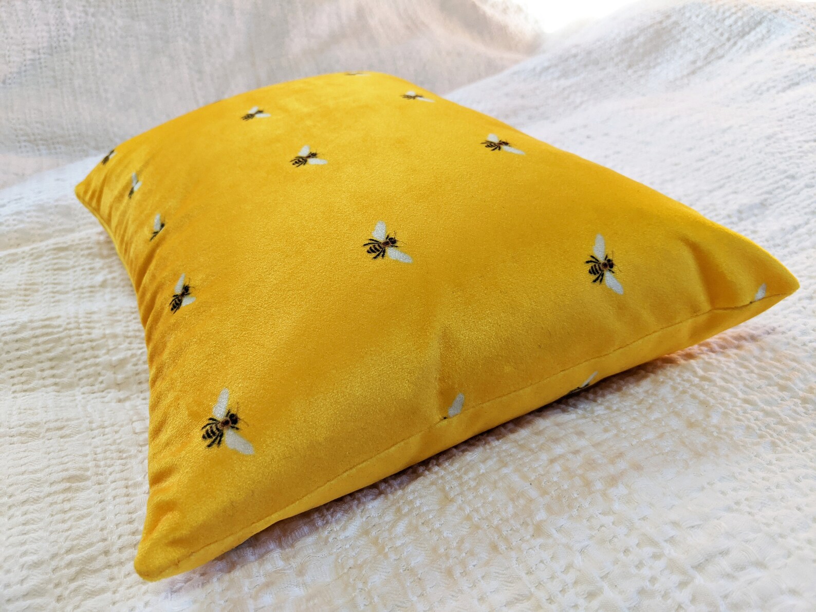 Velvet Bee Pillow 12 X 16 Inch by Sbmathieu - Etsy