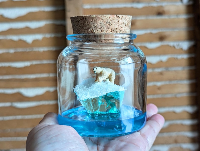 Miniature Polar Bear Iceberg Terrarium and Diorama by Sbmathieu - Etsy
