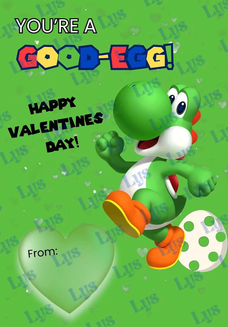 Super Mario Valentine Cards, Printable Classroom Valentines (digital ...
