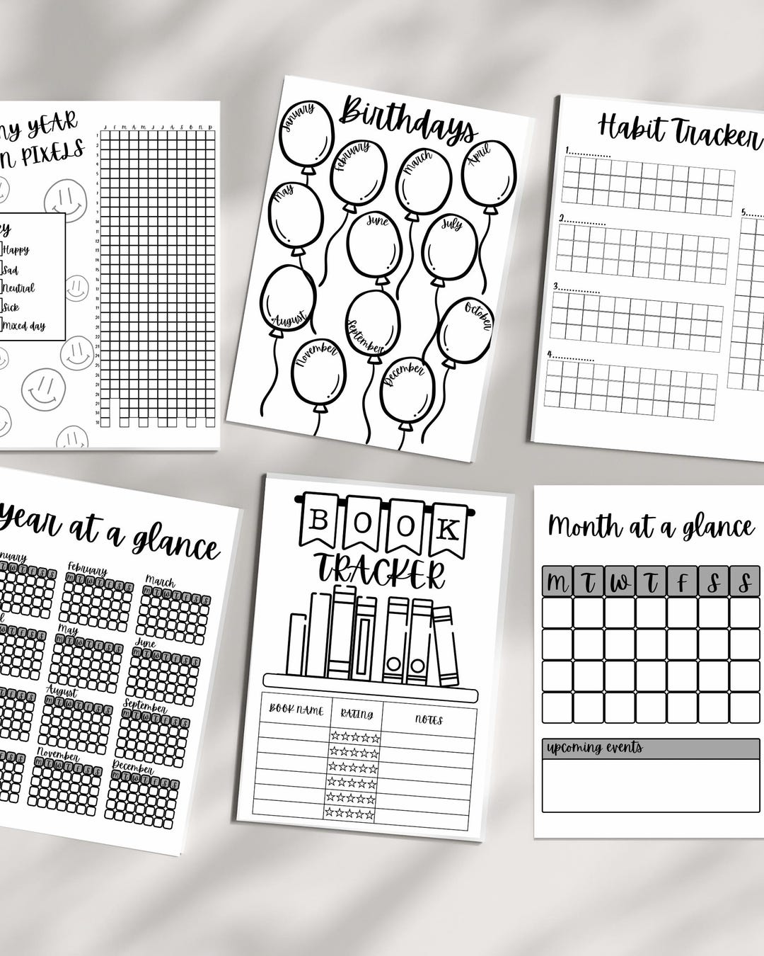 Printable PDF Bullet Journal Reprint and Re-use Easy Download 26 Pages ...