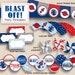BLAST OFF Birthday Party Printable Package in Navy and Red - Etsy