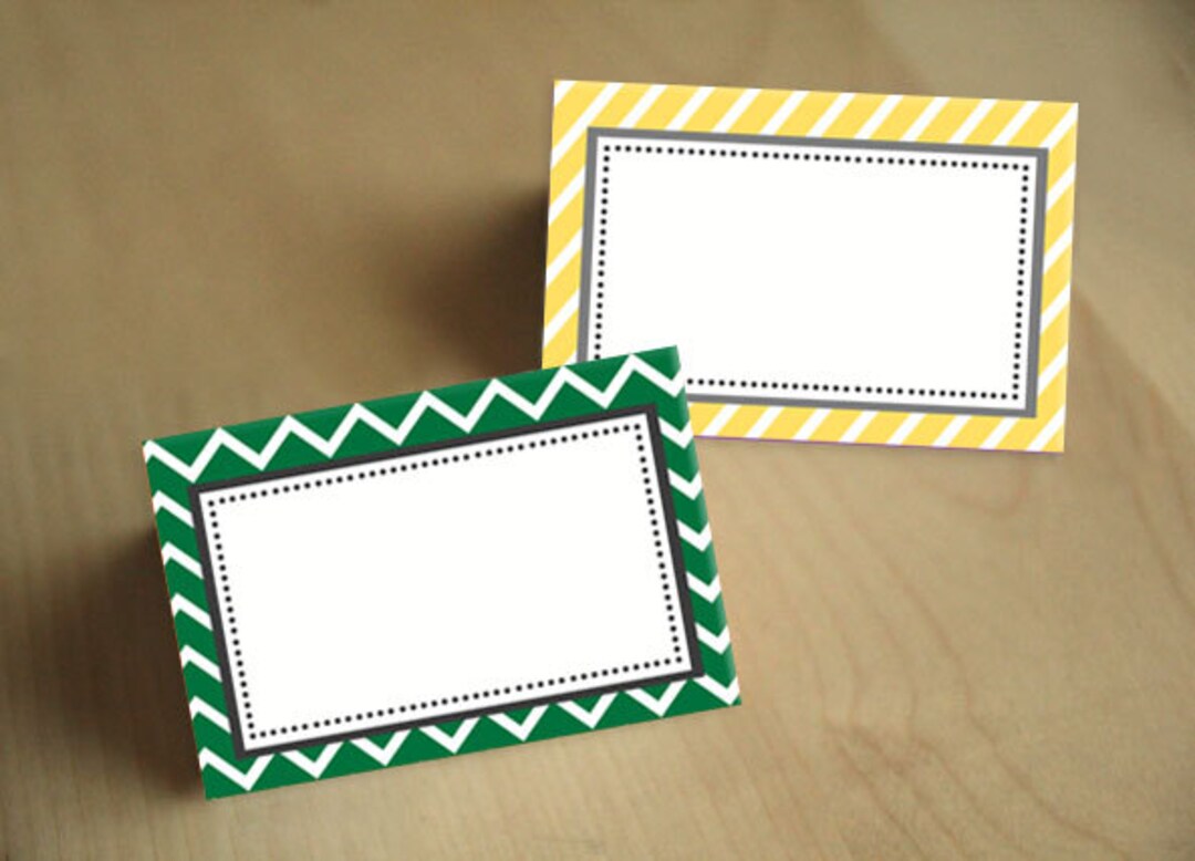 FOOD TENT LABELS in Yellow and Green Instant Printable Download - Etsy