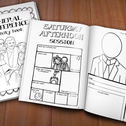 CONFERENCE ACTIVITY BOOK for Lds General Conference Instant - Etsy