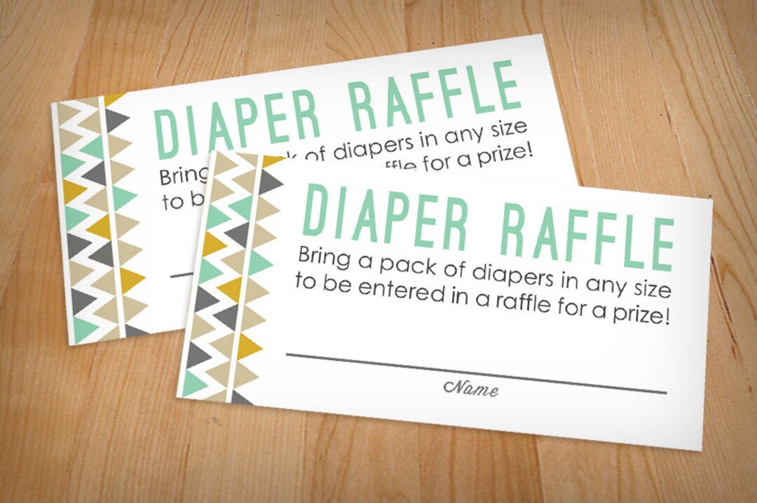 Southwest Raffle Ticket in Turquoise Teal Blue, Gold Mustard Yellow ...