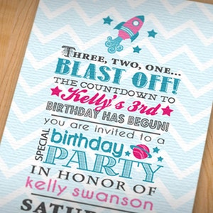 ROCKET Thank You Card in Pink and Teal Instant Printable Download - Etsy