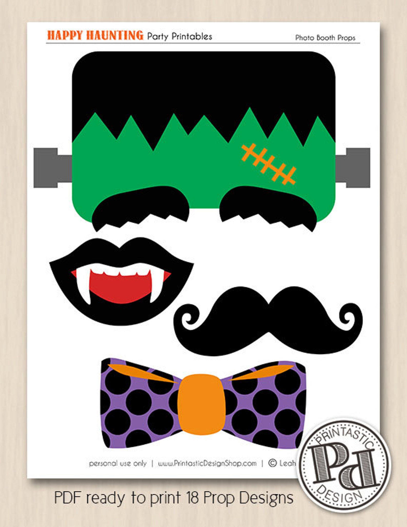 PHOTO BOOTH PROPS for Halloween- Instant Printable Download - Etsy
