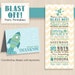 BLAST OFF Birthday Party Printable Package in Seafoam & Teal - Etsy