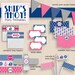 SHIP'S AHOY Nautical Birthday Printable Package in Pink and Navy Blue ...