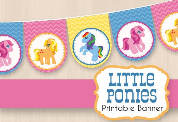 PONY Party Banner Instant Printable Download | Etsy