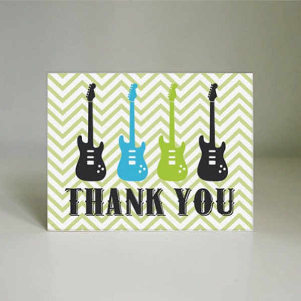 Guitar Thank You Card - Etsy