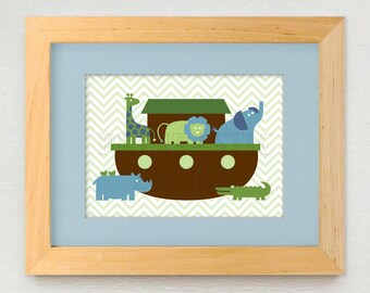 Noah's Ark Alphabet Downloadable Print. Kids Room Decor. Nursery Print ...