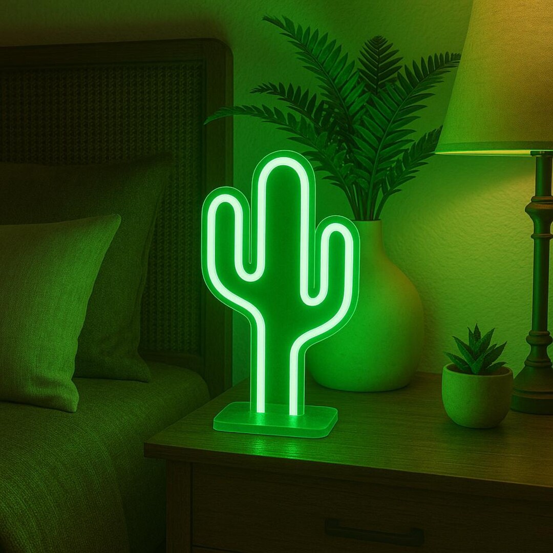 Cactus Decorative Neon Light Sign, Decorative Neon Signs, Giftful ...