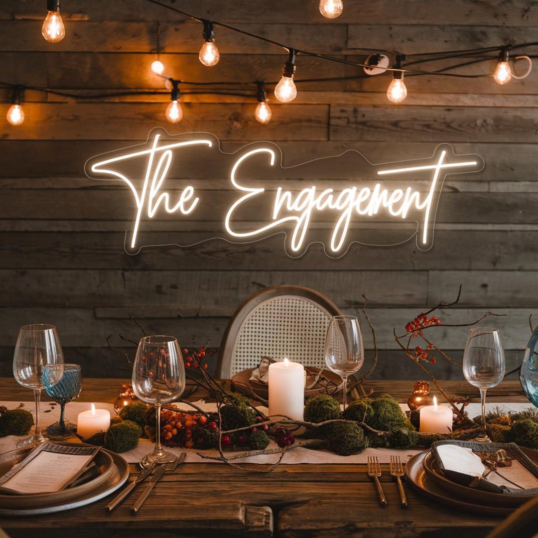 Personalized Engagement Neon Sign, Custom Neon Sign, Personalized Sign ...