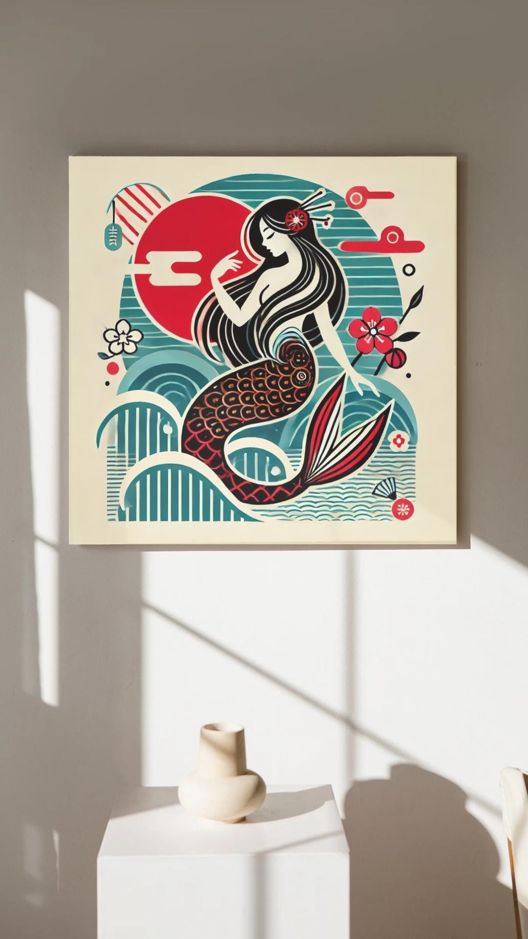 Modern Mermaid Digital Art - PDF Download - Etsy