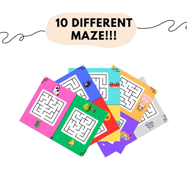 7x7 Grid Digital Maze Game for Kids, Fun and Educational Printable ...