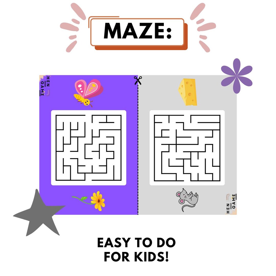 9x9 Grid Digital Maze Game for Kids, Fun and Educational Printable ...