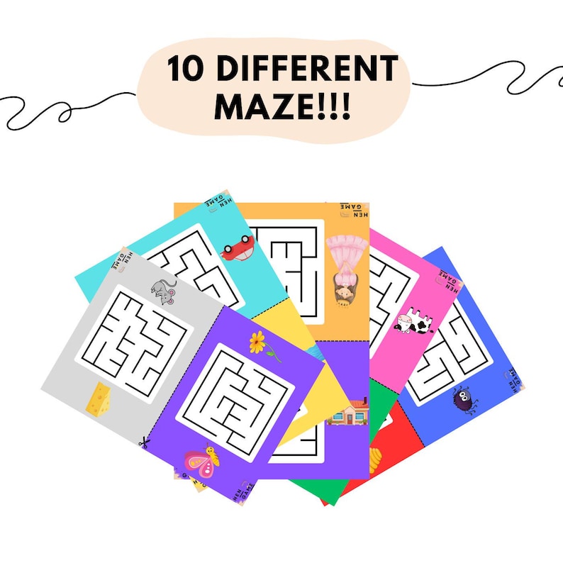 6x6 Grid Printable Maze Game for Kids, Fun and Easy Digital Activity ...