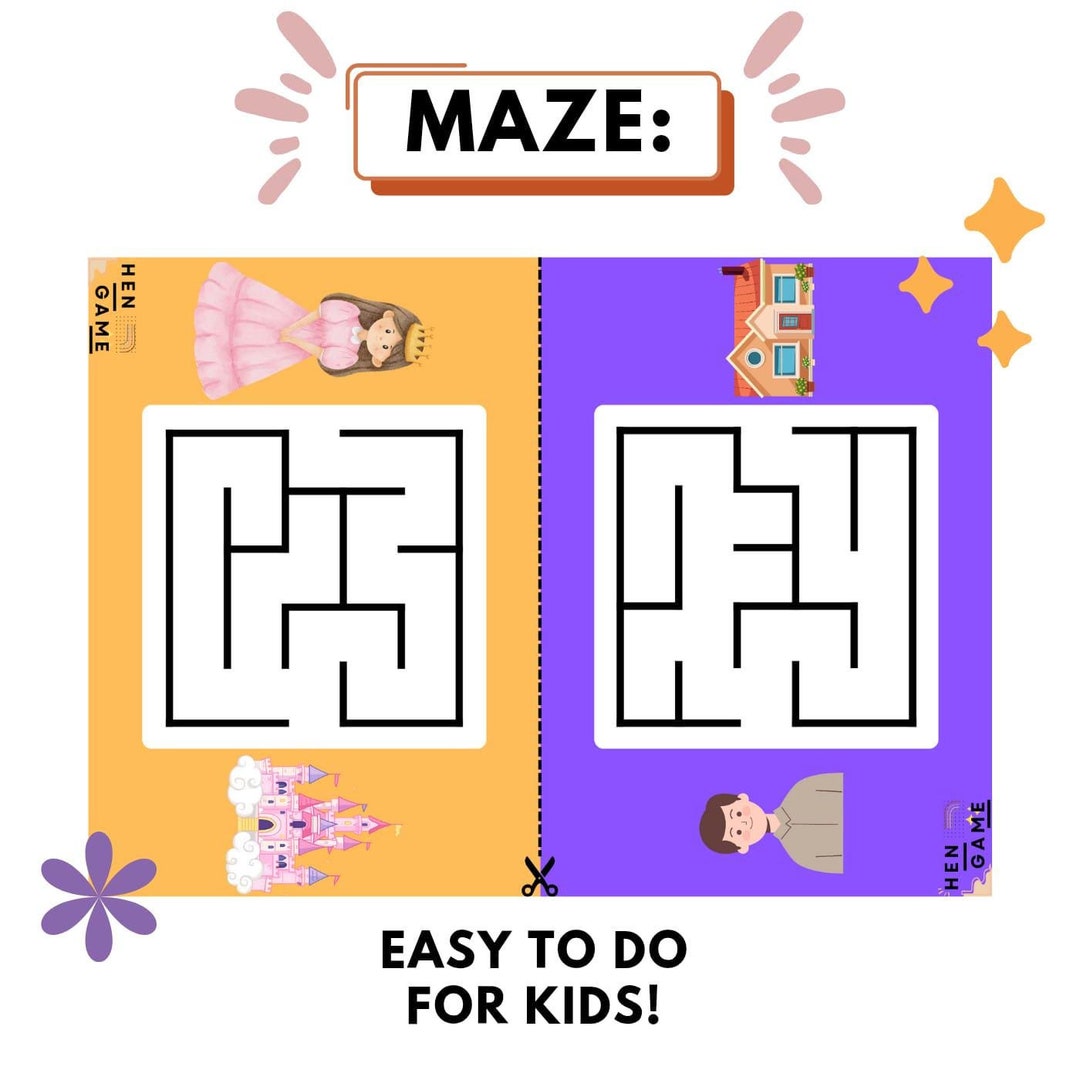 5x5 Grid Printable Maze Game for Kids, Fun and Easy Digital Activity ...