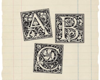 Ornate letters | Etsy