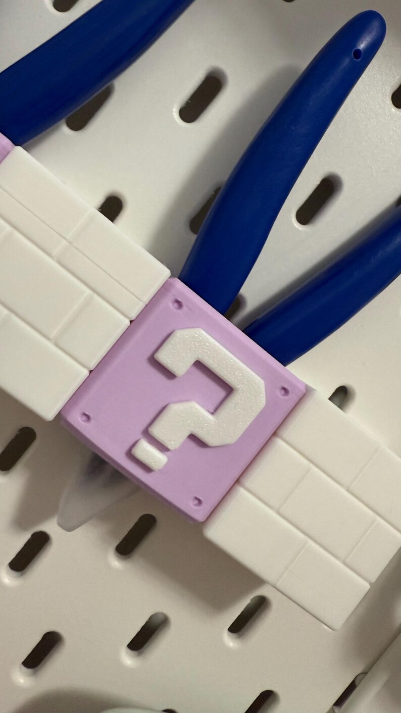 Question Block IKEA Pegboard Tool Holder Cute and Functional 3D Printed ...