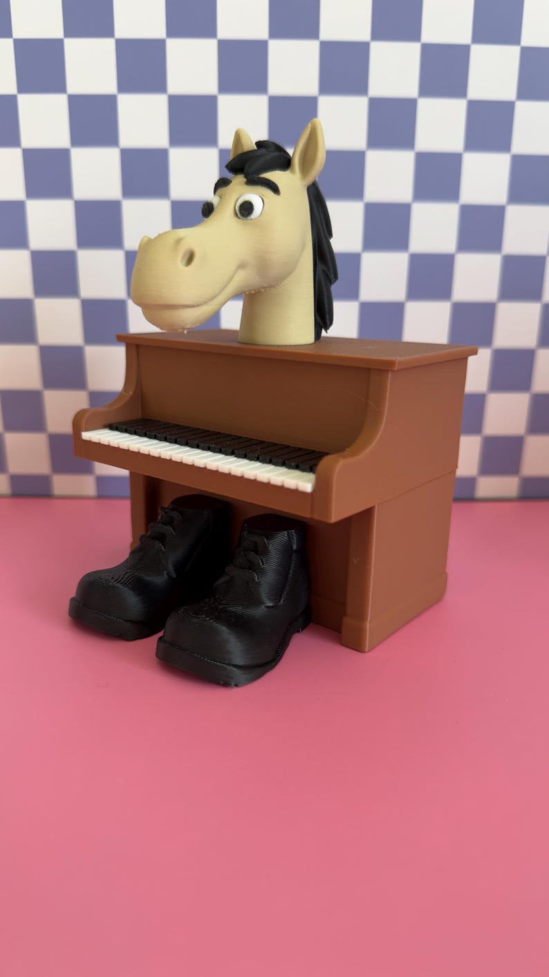 Ecco Cavallo Virtuoso 3D Printed Figure Funny Piano Horse Character ...