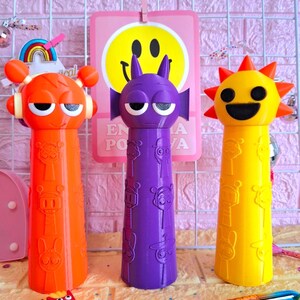 Custom Sprunki Pencil Case 3D Printed Colorful Storage Desk Organizer ...