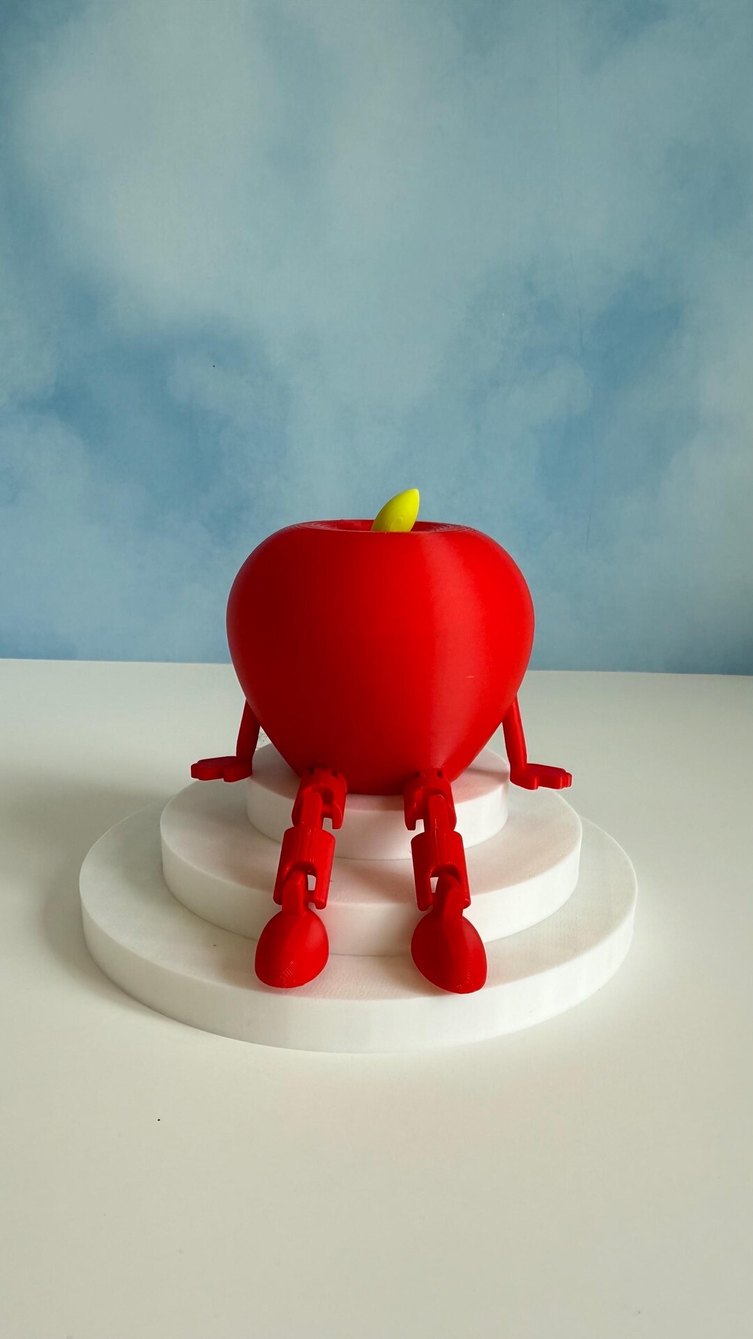 Apple Buddy Figurines 3d Printed Cute Desk Decor Set Appreciation and ...