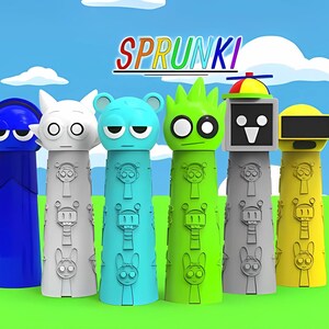 Custom Sprunki Pencil Case 3D Printed Colorful Storage Desk Organizer ...