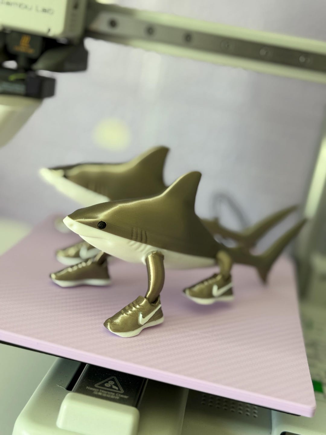 Tralalero Tralala Shark Gold Toy 3D Printed Viral Meme Figure Trend ...