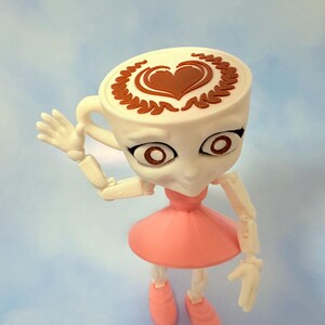 Cappuccina Ballerina 3D Printed Figure Brainrot Italian Memes Desk Toy ...