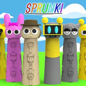 Custom Sprunki Pencil Case 3D Printed Colorful Storage Desk Organizer ...