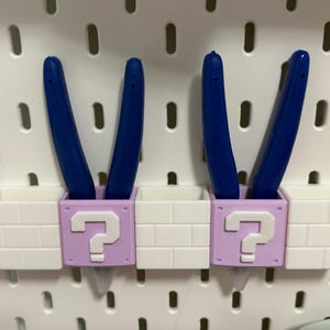 Question Block IKEA Pegboard Tool Holder Cute and Functional 3D Printed ...