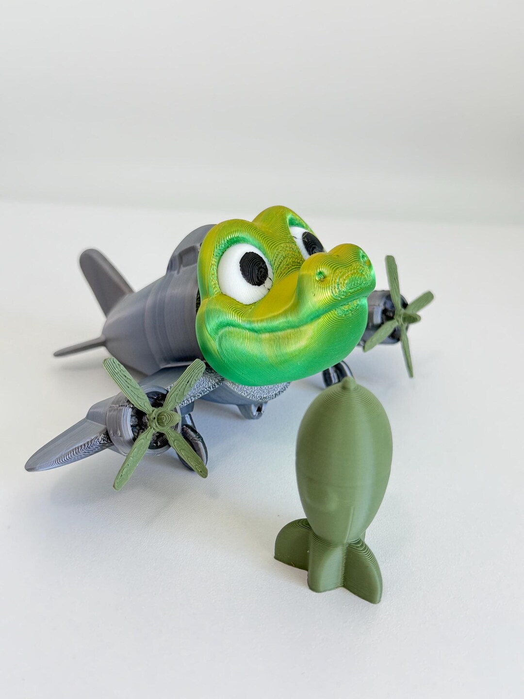 Bombardiro Cocodrilo Bomber Plane Cute Toy 3D Printed Viral Figure ...