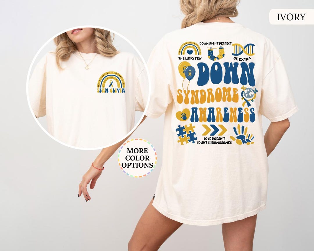 Comfort Colors® Custom Down Syndrome Team Tshirts, Down Syndrome ...