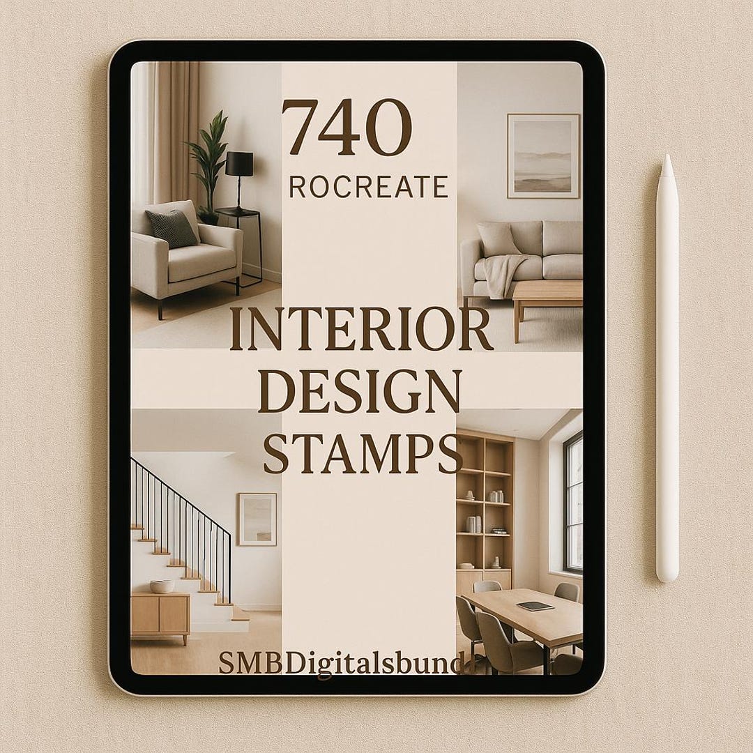 740+ Procreate Interior Design Stamps” - Etsy