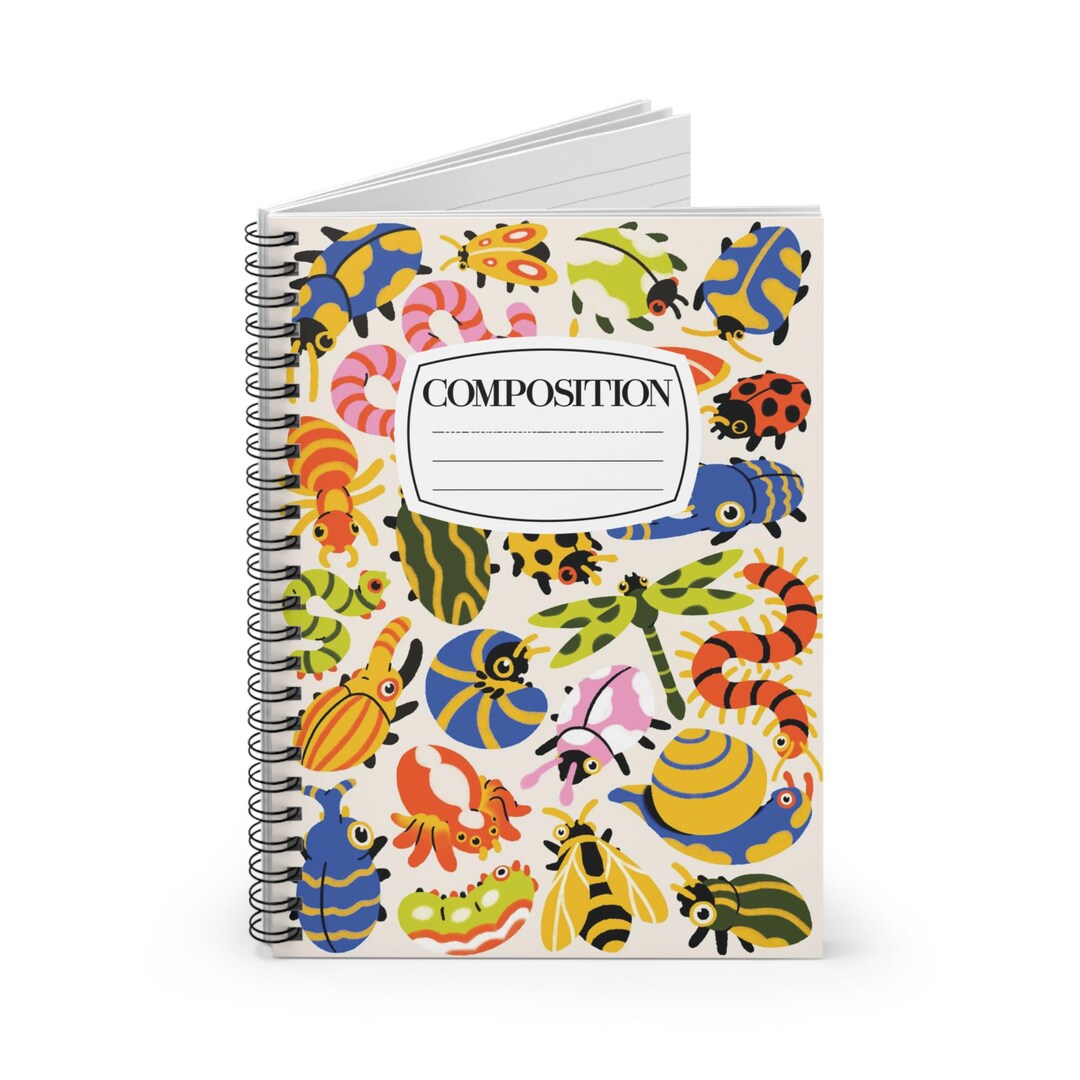 Insect Spiral Notebook | Composition Journal, Bug-themed Stationery ...