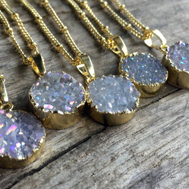 Druzy Necklace - Etsy