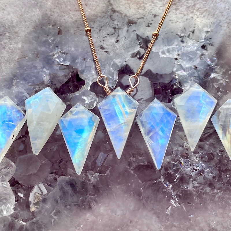 Moonstone & Opal Necklace - Etsy