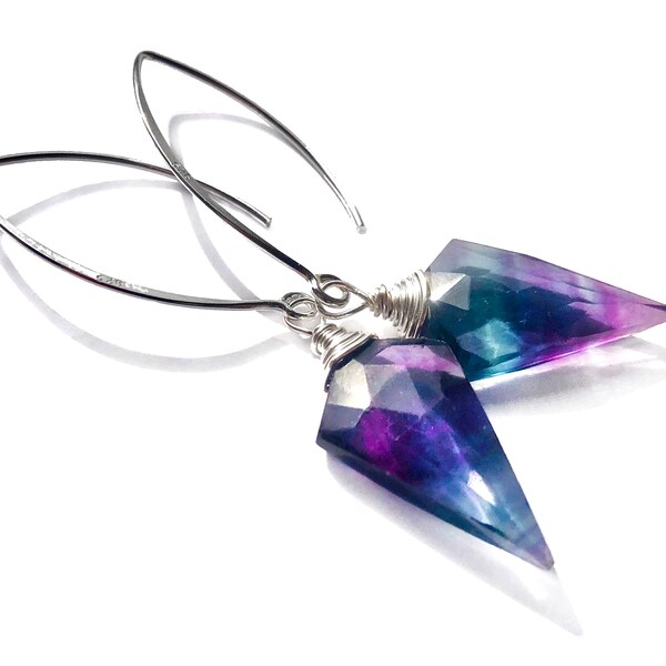 Fluorite Earrings - Etsy