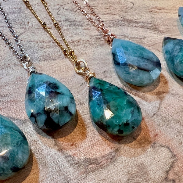 Genuine Emerald Jewelry - Etsy