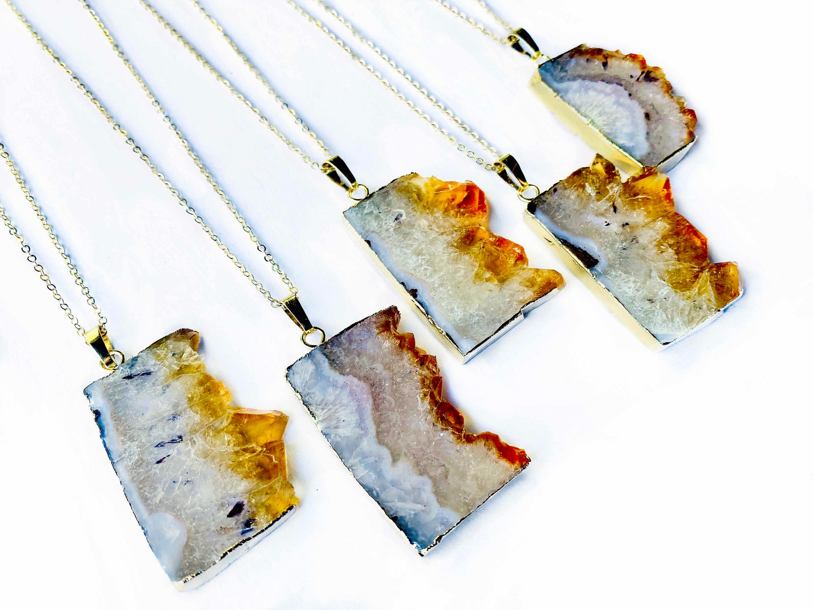 Raw Citrine Necklace for Women Natural Citrine Jewelry Raw Crystal ...