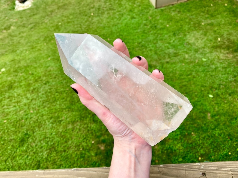 Large Crystal Towers Real Crystal Lamp Large Gemstone Tower - Etsy