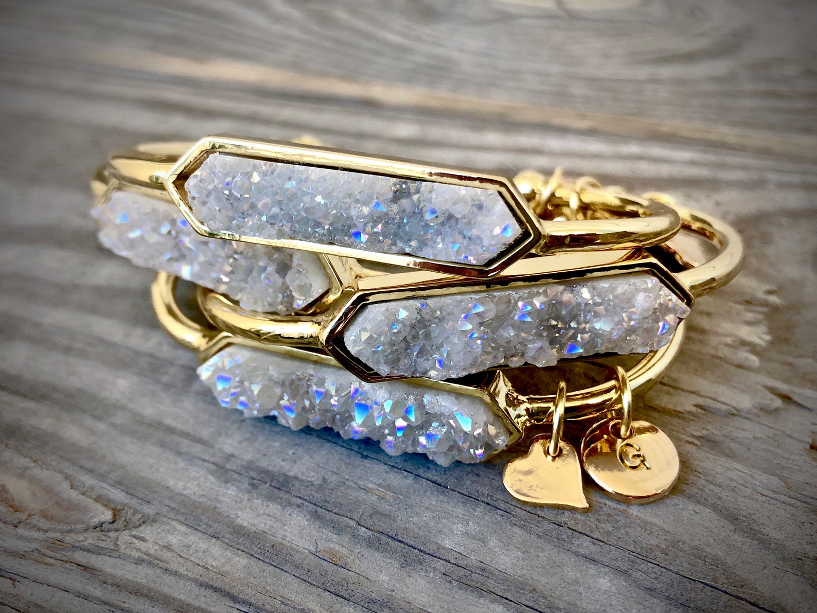 Druzy bracelet Boho bracelets for women Best selling jewelry | Etsy