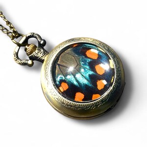 Real Butterfly Watch Necklace Working Watch Necklace Mechanical Pocket ...